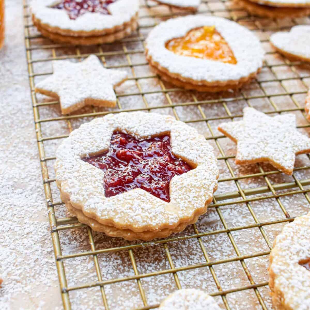 Linzer Cookies - The Jam Jar Kitchen