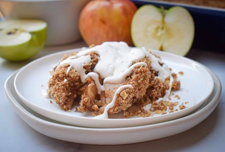Irish Apple Crumble with Whiskey Cream - The Jam Jar Kitchen
