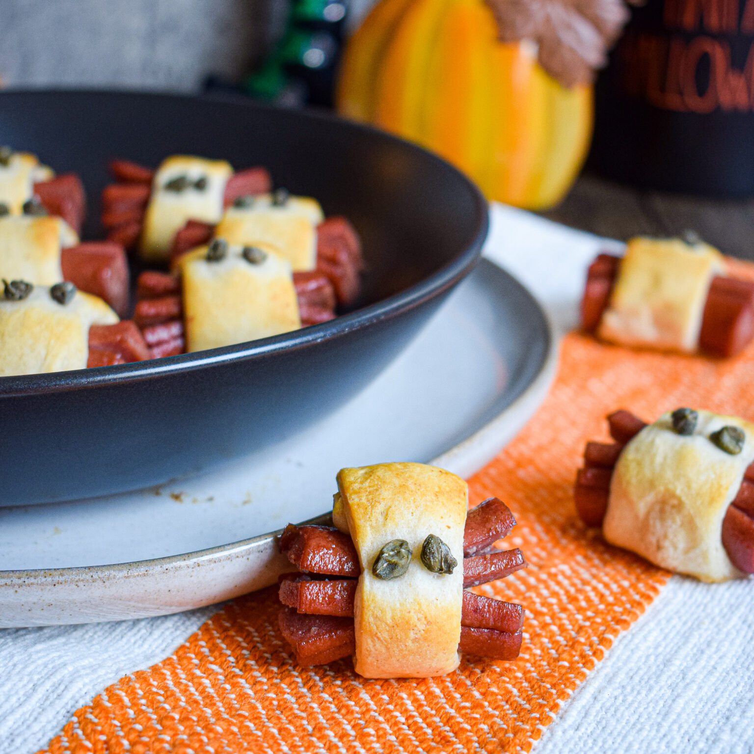 Halloween Hot Dog Spiders - The Jam Jar Kitchen