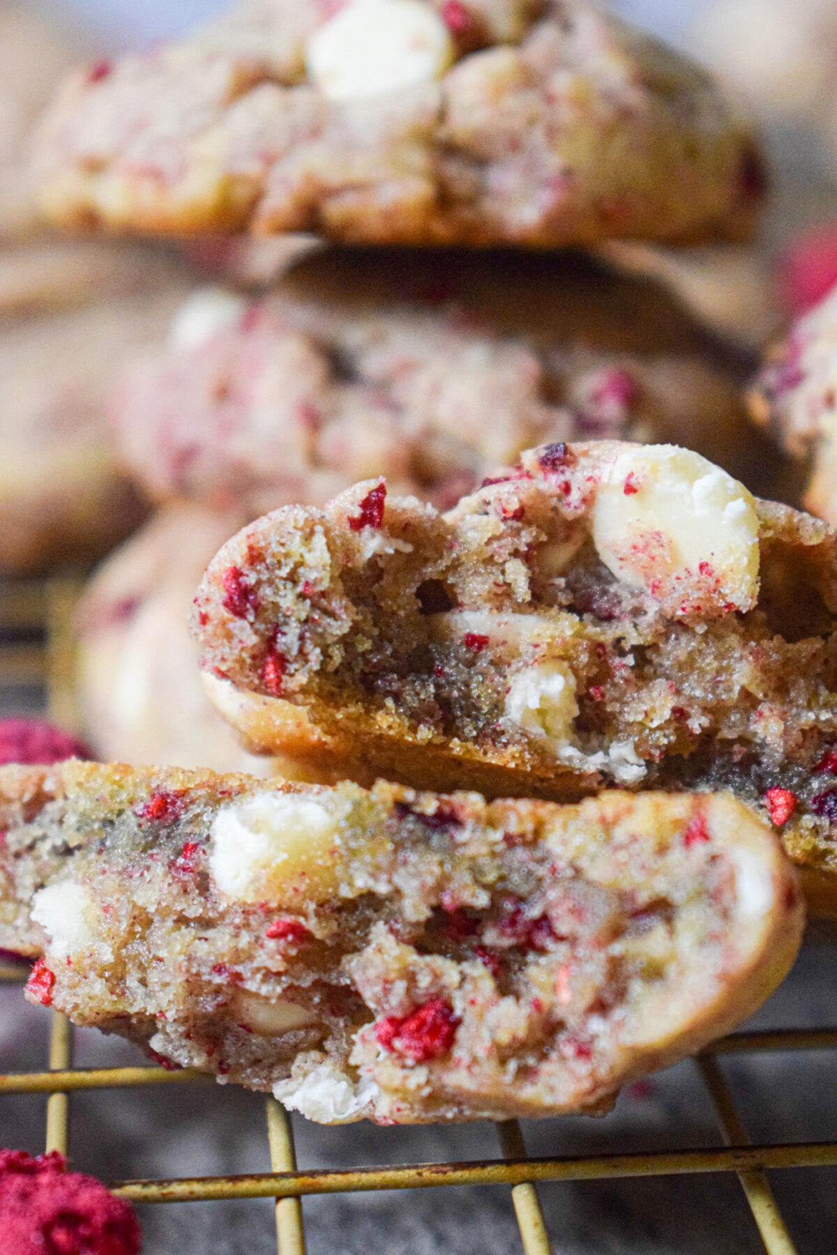 White Chocolate Raspberry Cookies - The Jam Jar Kitchen