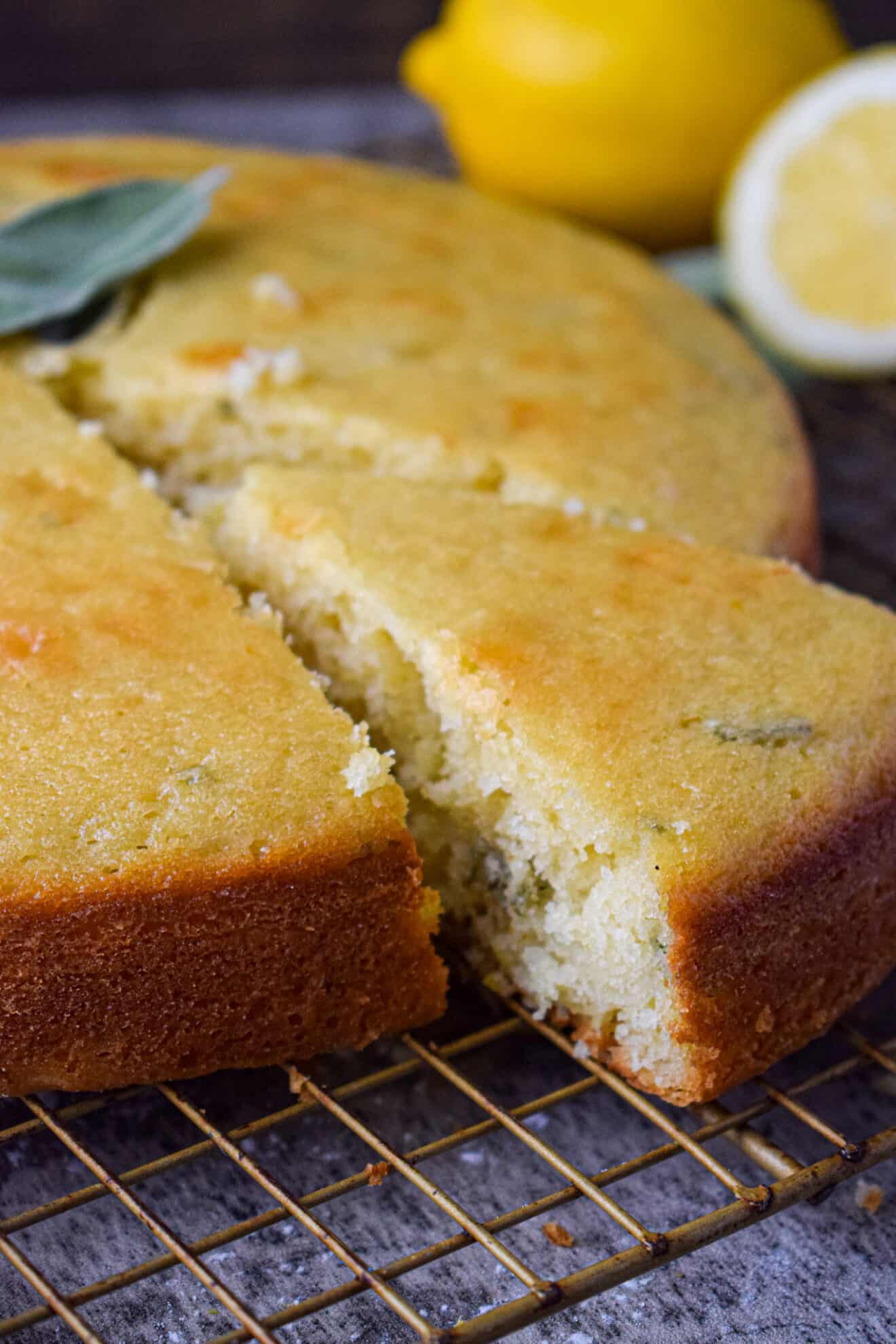Lemon Sage Cake - The Jam Jar Kitchen