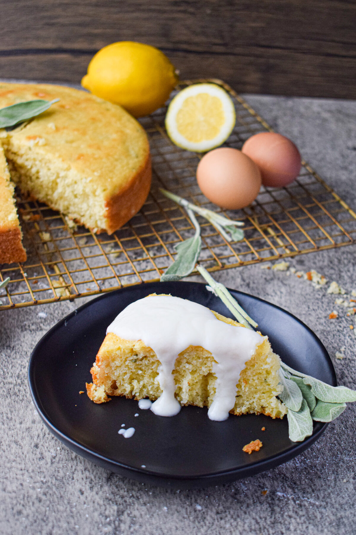 Lemon Sage Cake - The Jam Jar Kitchen