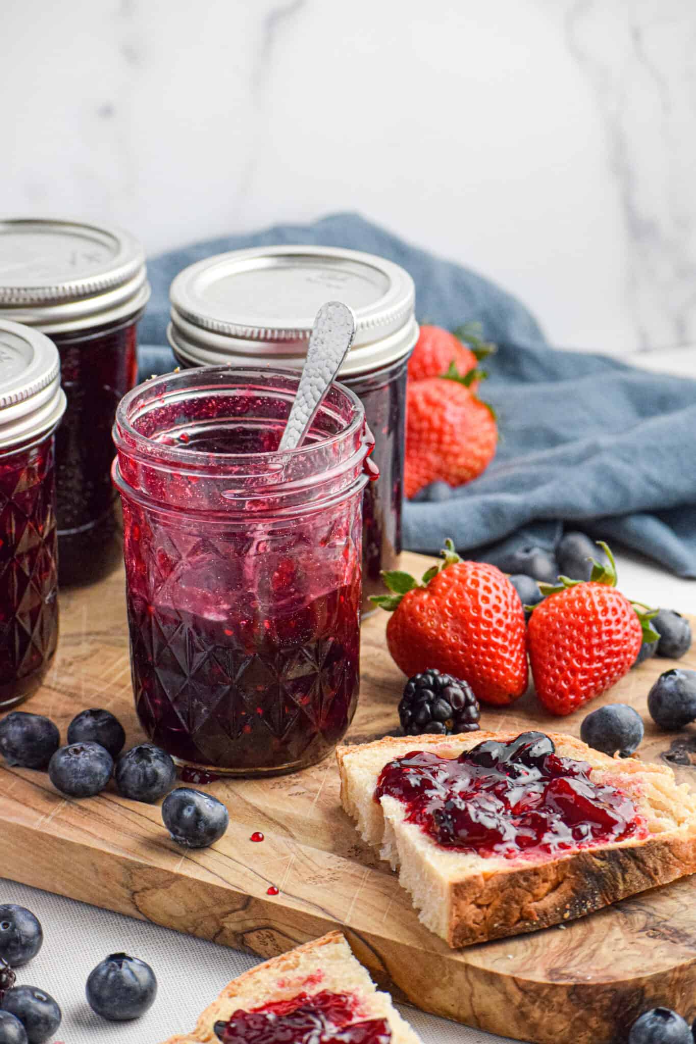 Mixed Berry Jam {for canning} - The Jam Jar Kitchen